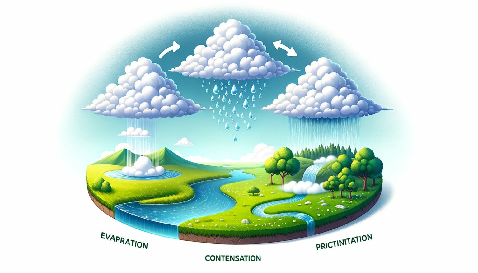 What are the 4 Steps of the Precipitation Cycle?