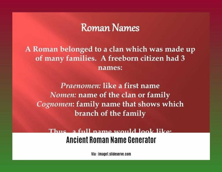 Craft Authentic Roman Names with Our Comprehensive Name Generator