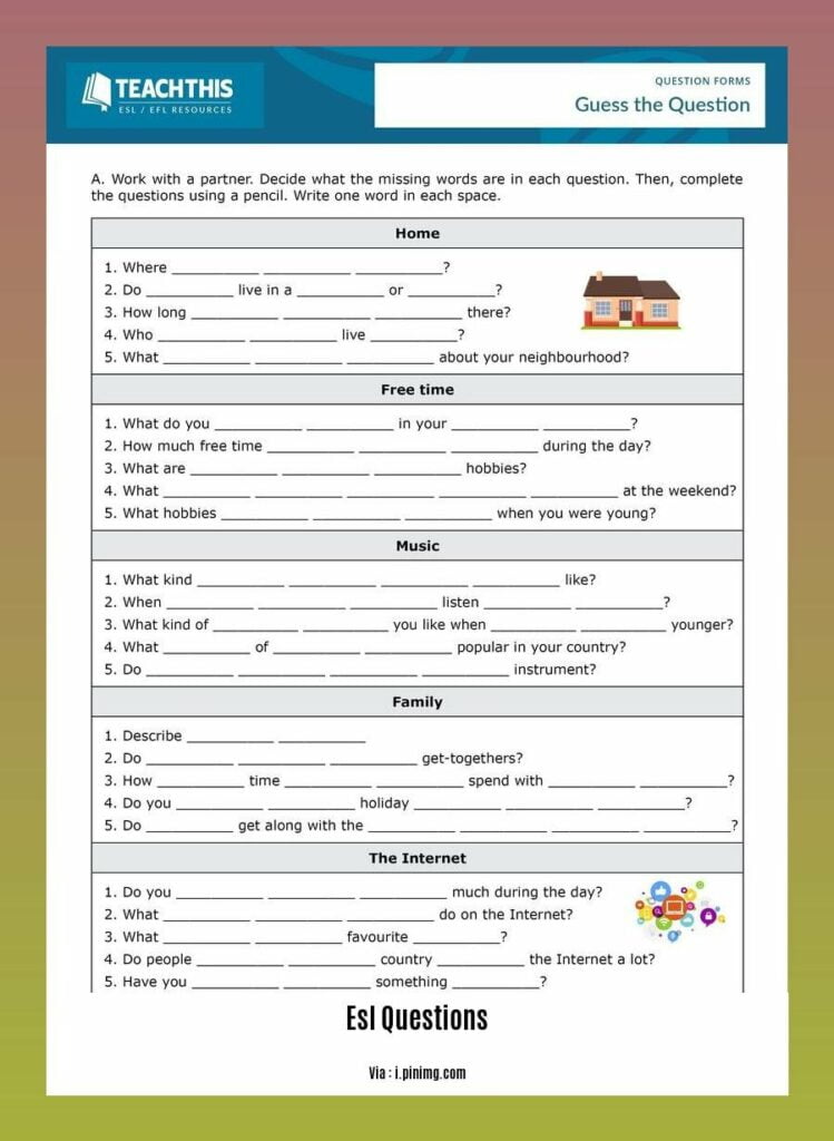 Essential ESL Questions About Everyday Life for Improved English ...