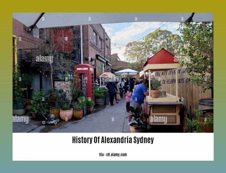 - The History of Alexandria Sydney: A Tapestry of Transformation