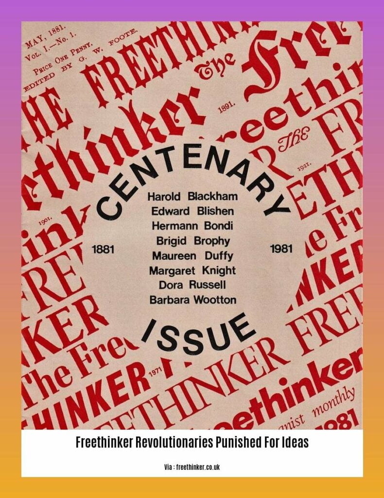 Freethinker Revolutionaries Punished for Ideas: A Silencing of Dissent