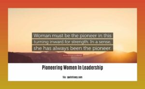 Pioneering Women in Leadership: Shattering Barriers and Shaping History