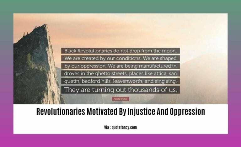 Revolutionaries Motivated by Injustice and Oppression: Stories of ...
