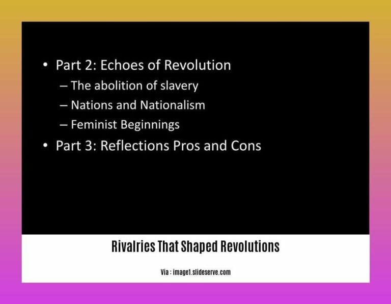 Rivalries That Shaped Revolutions: A Historical Analysis