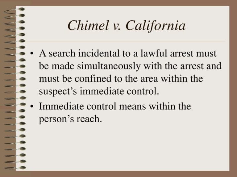 Chimel v. California: A Comprehensive Guide to Searches Incident to ...