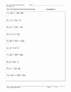 Conquer Factoring Quadratics: Free Worksheets & Proven Techniques