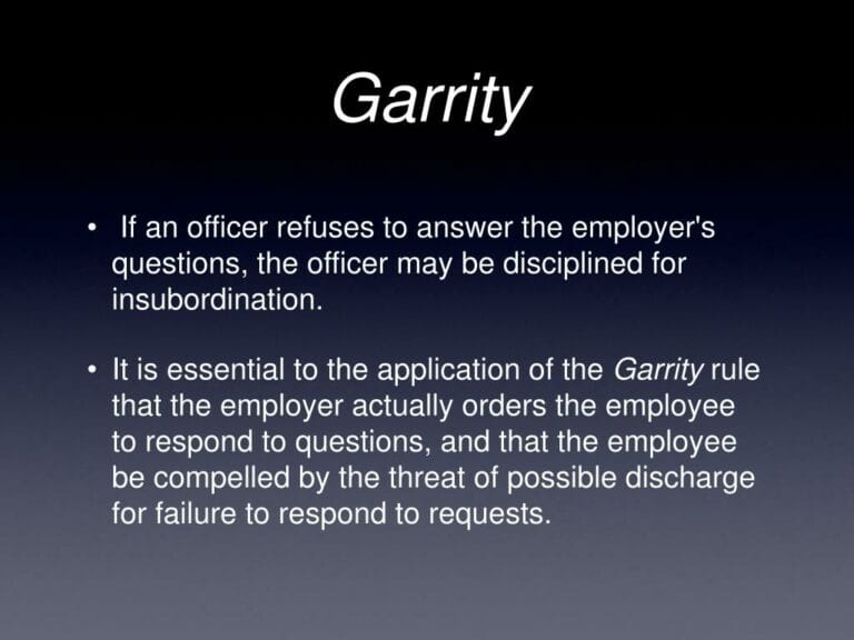 Understanding the Garrity Warning: A Comprehensive Guide for Public ...