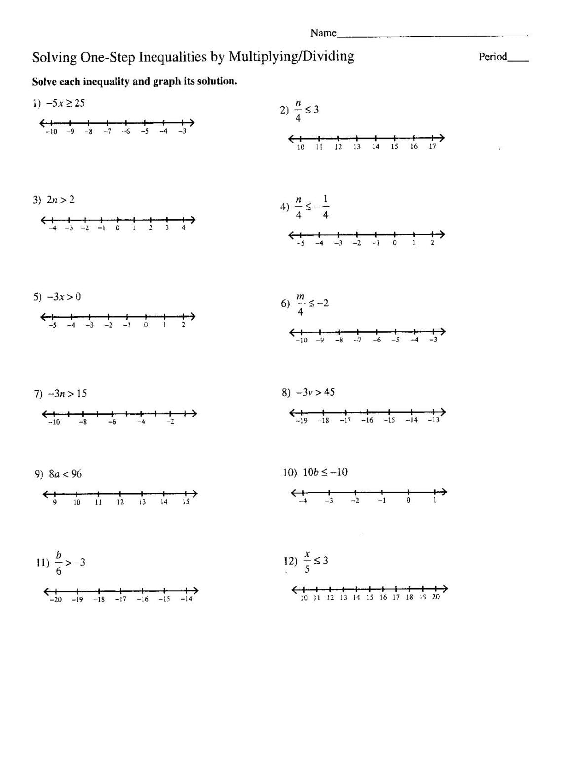 Graphing Linear Inequalities Worksheets: Free Printables with Answer ...