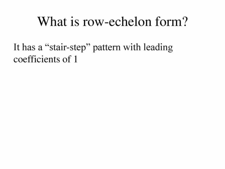 Row Echelon Form Calculator: A Comprehensive Guide with Step-by-Step Examples