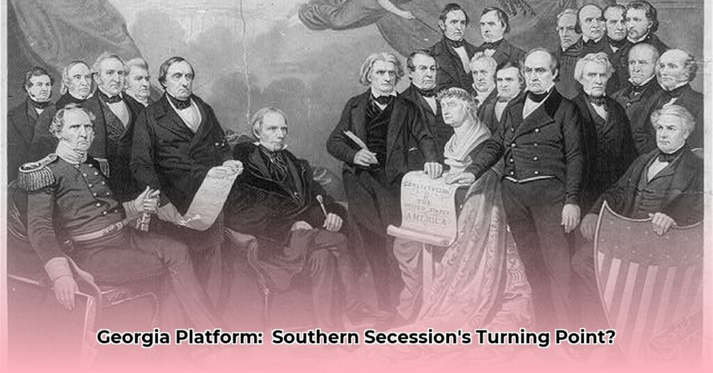 Georgia Platform: A Southern Strategy, 1850s