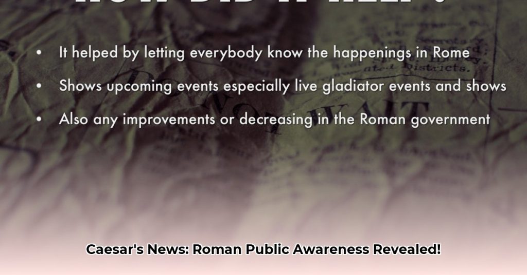 Unveiling the ancient roman newspaper: Caesar's news & Roman public ...