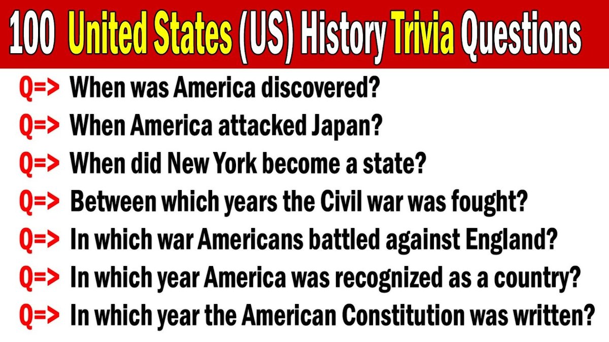 History Trivia Questions to Test Your Knowledge of America